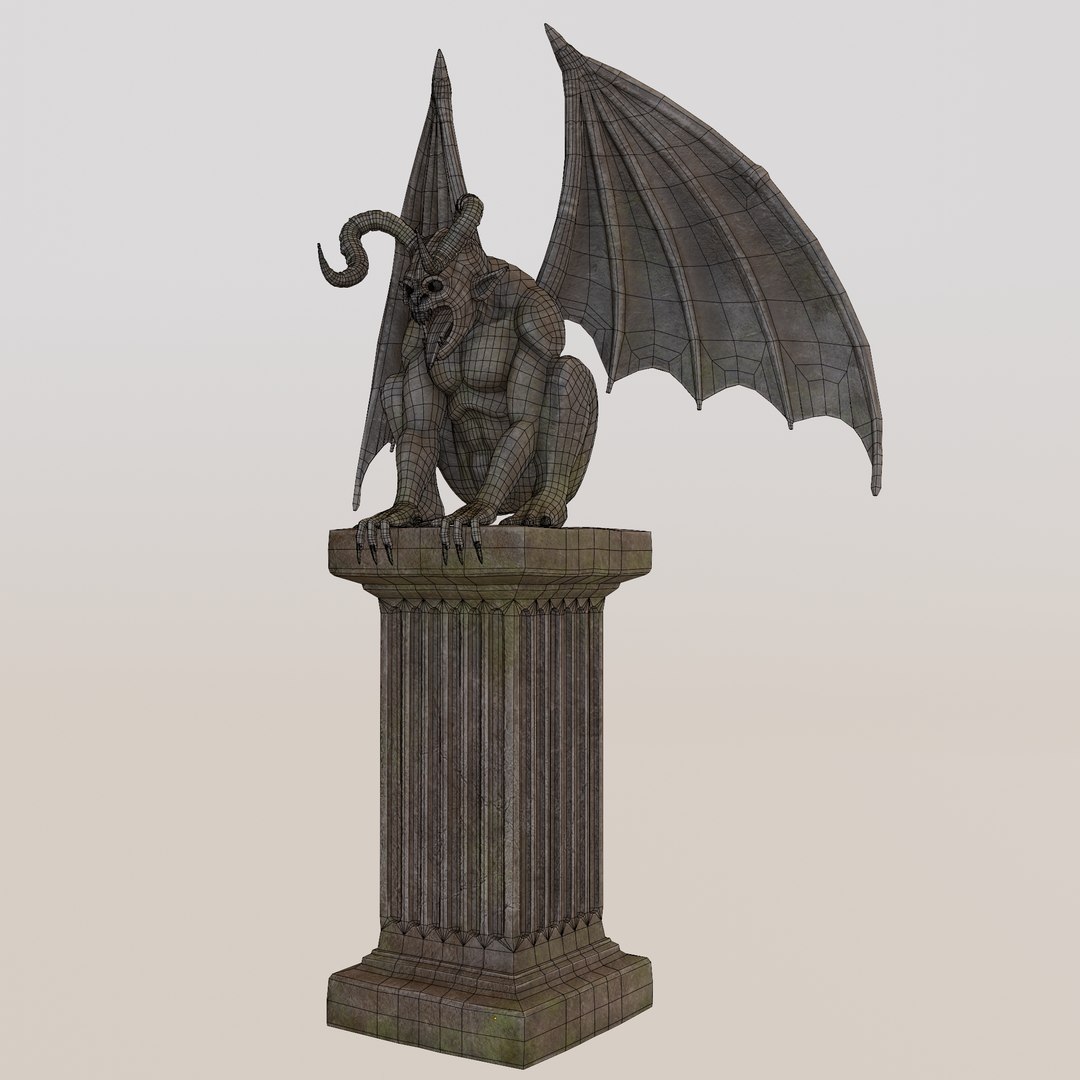 Gargoyle Statue Low-poly 3D Model 3D - TurboSquid 1914007