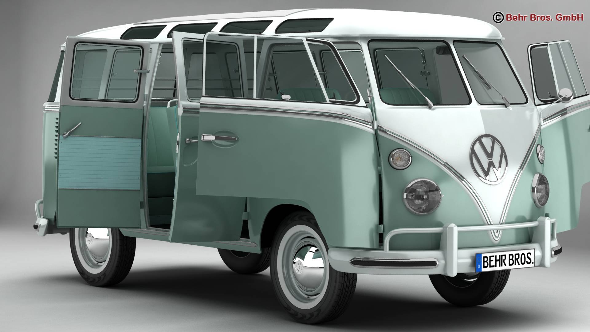 Volkswagen Type 2 Samba 3d Max