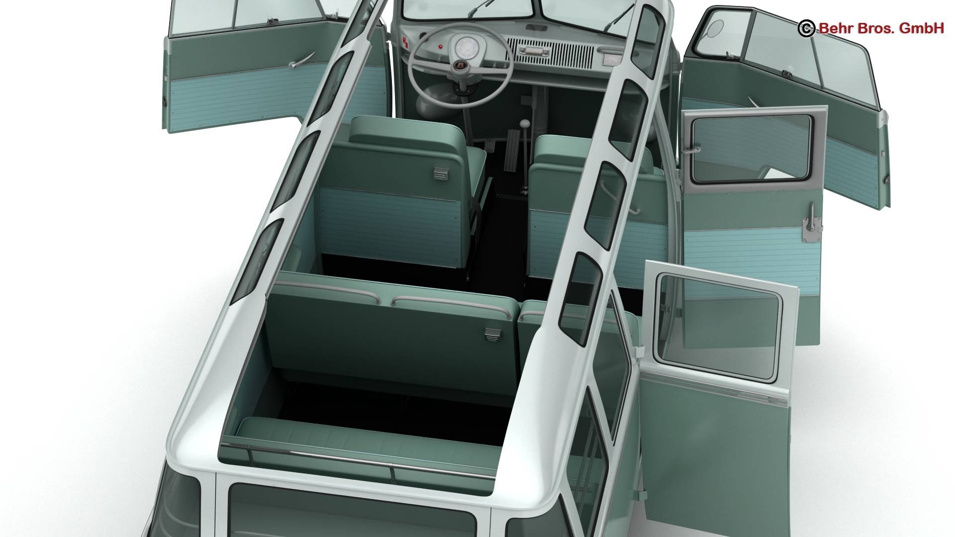 volkswagen type 2 samba 3d max