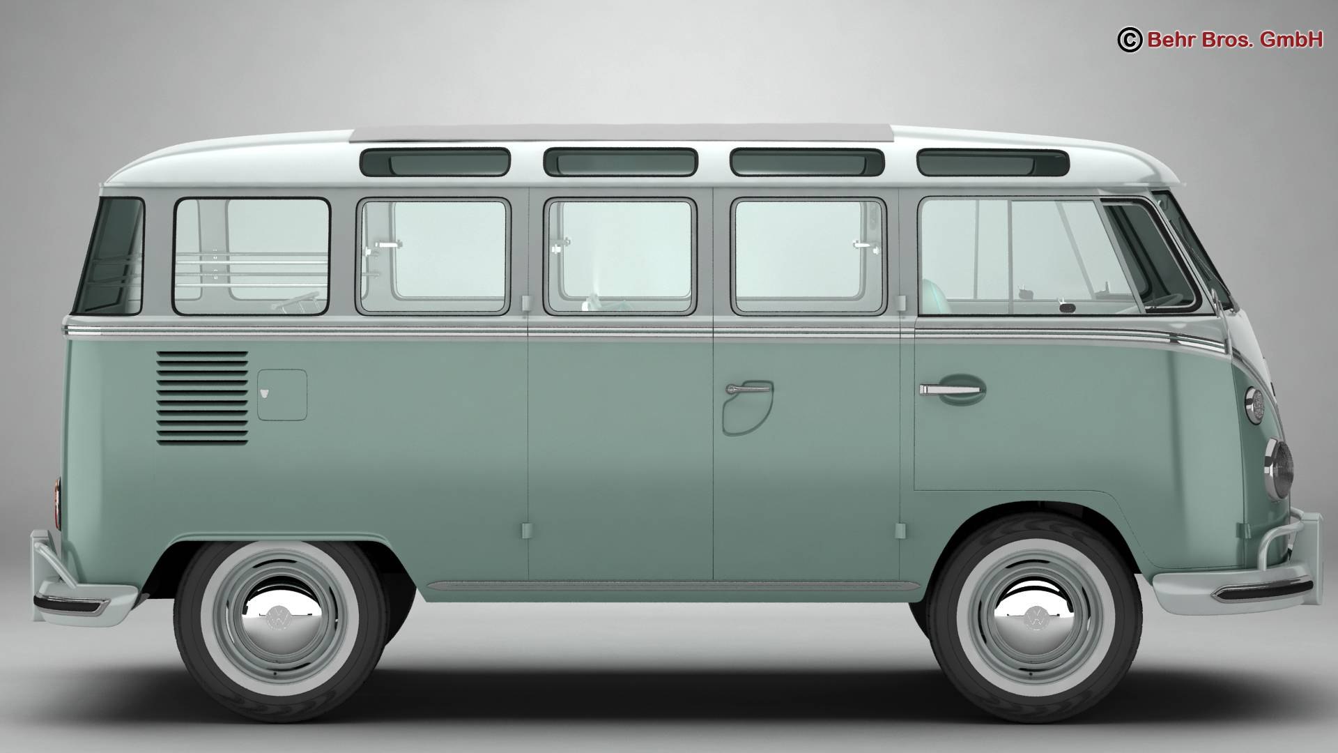 volkswagen type 2 samba 3d max