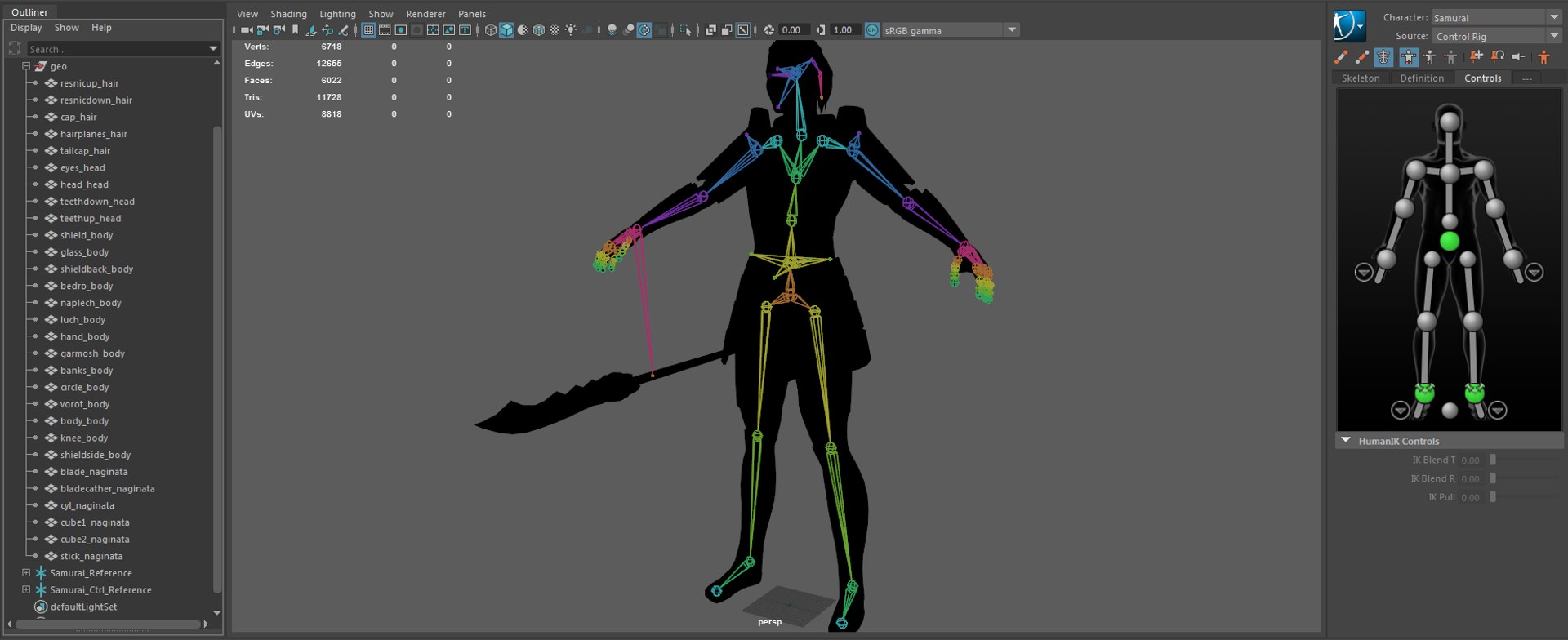 3D Model Sci-fi Samurai Girl - TurboSquid 1584345