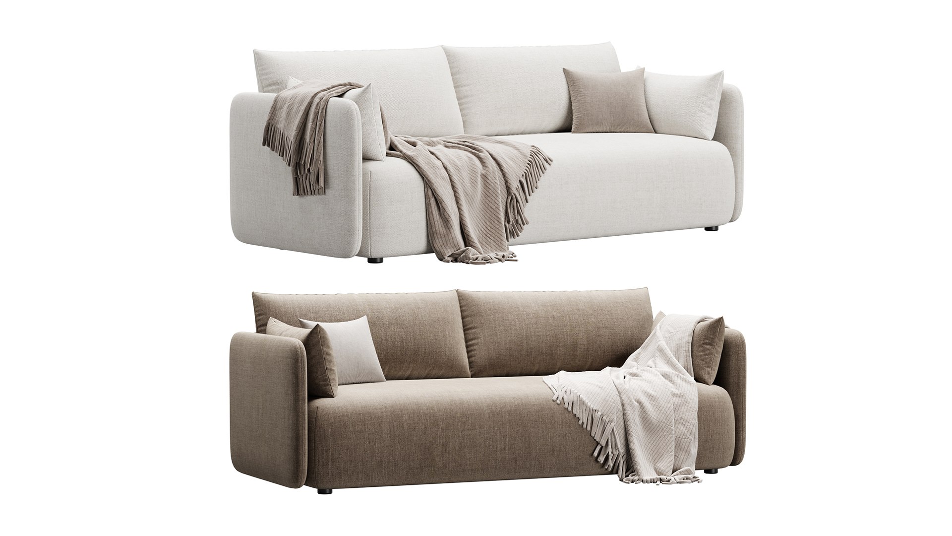 3D Offset Sofa Model - TurboSquid 2426232