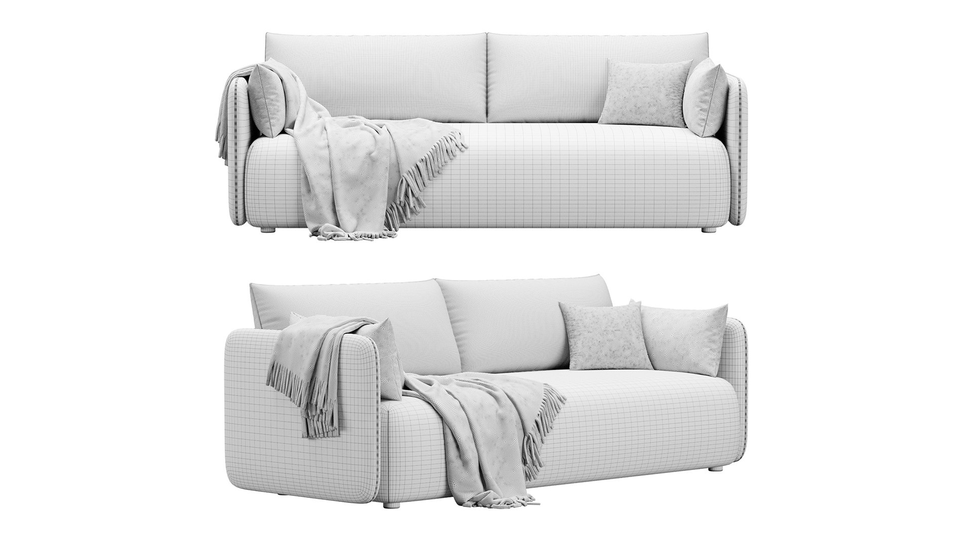 3D Offset Sofa Model - TurboSquid 2426232
