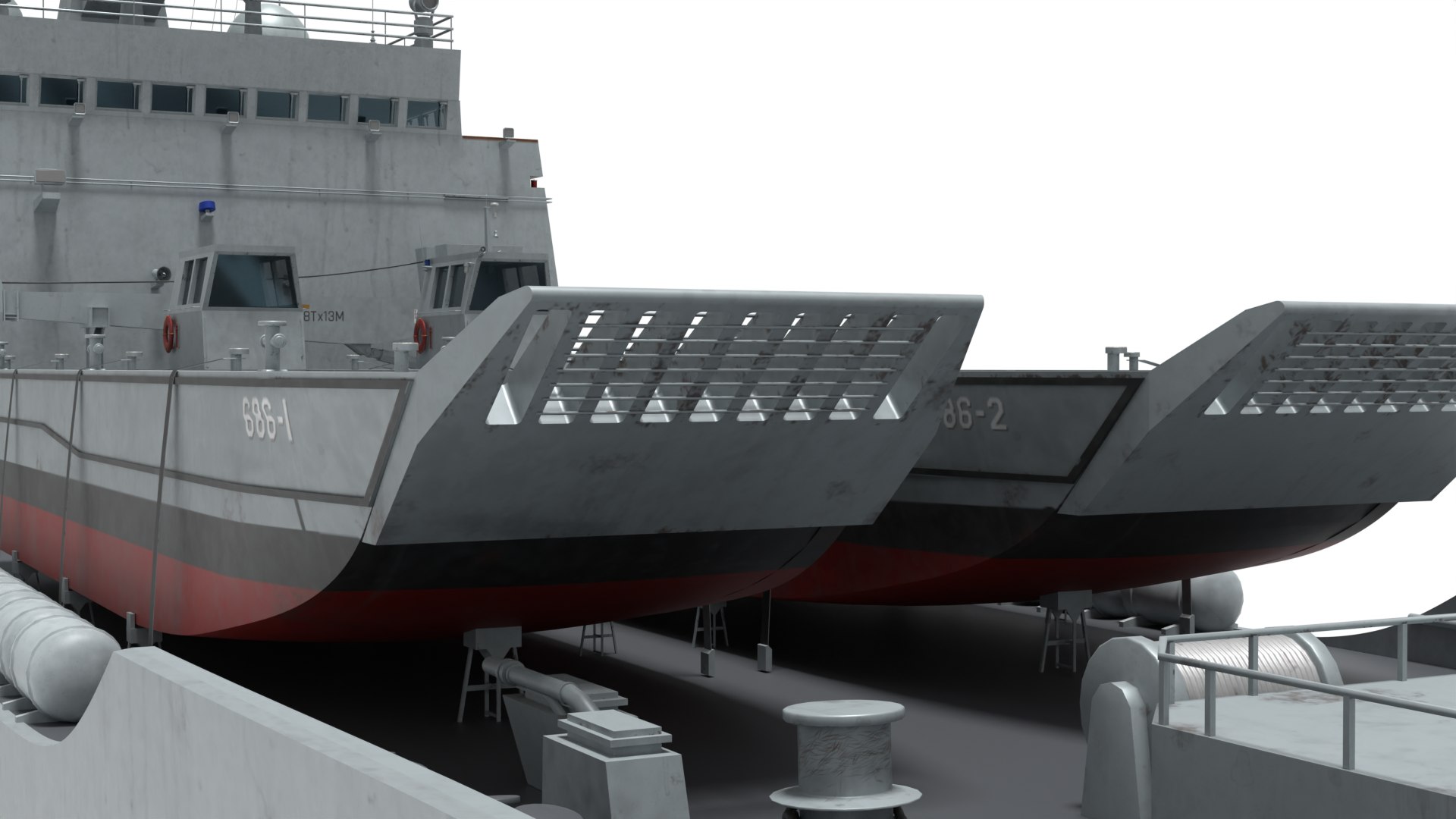 3D Model Landing Ship Cheonwangbong - TurboSquid 2220452