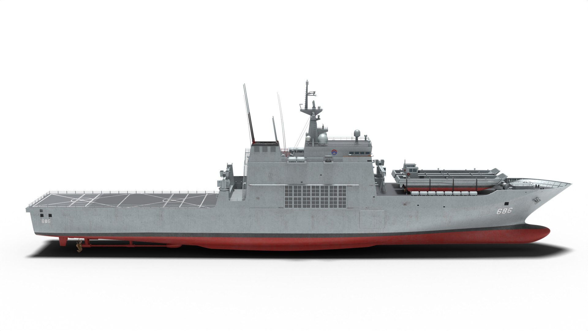 3D Model Landing Ship Cheonwangbong - TurboSquid 2220452
