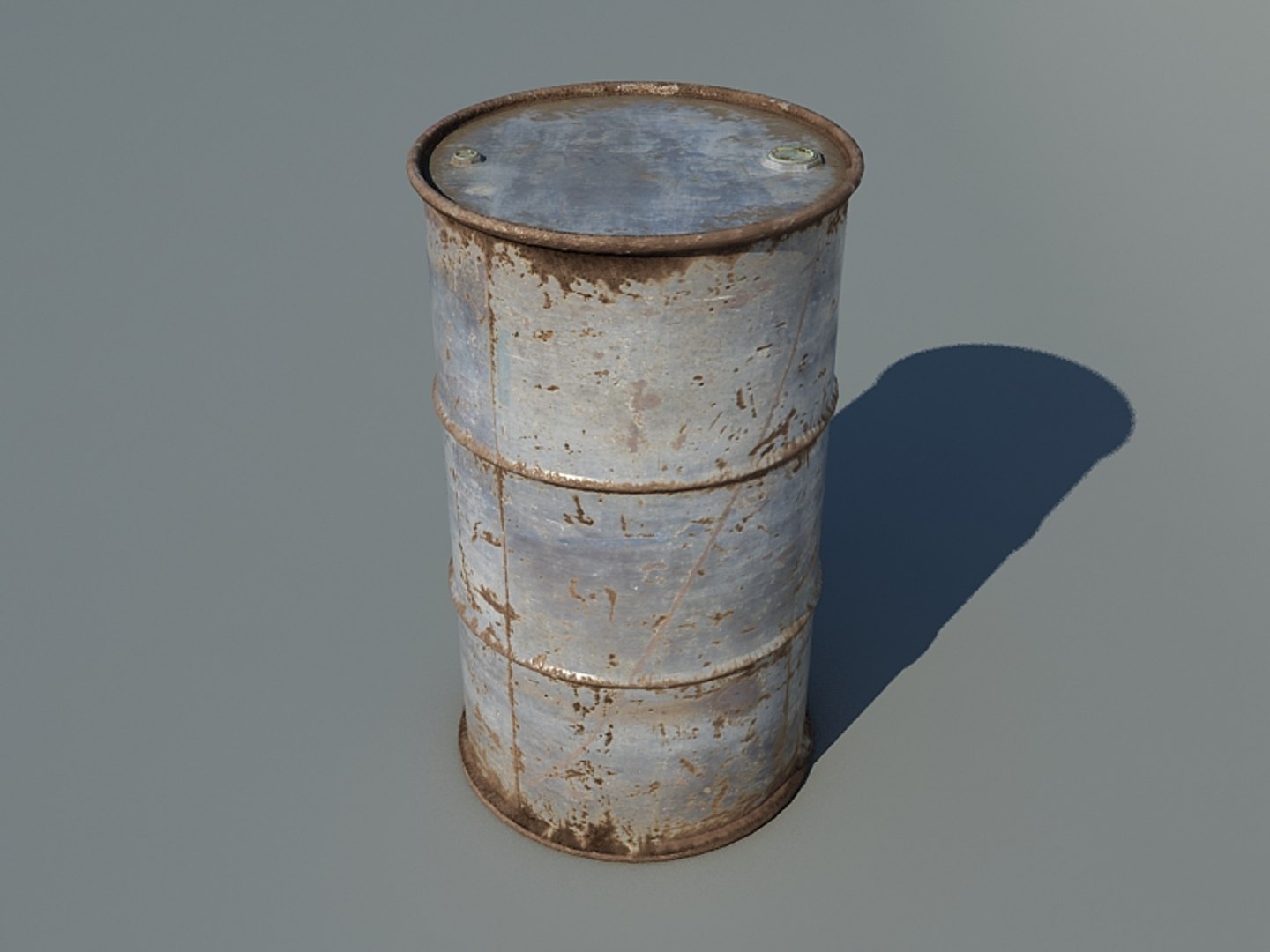 3d Model Barrel Rust