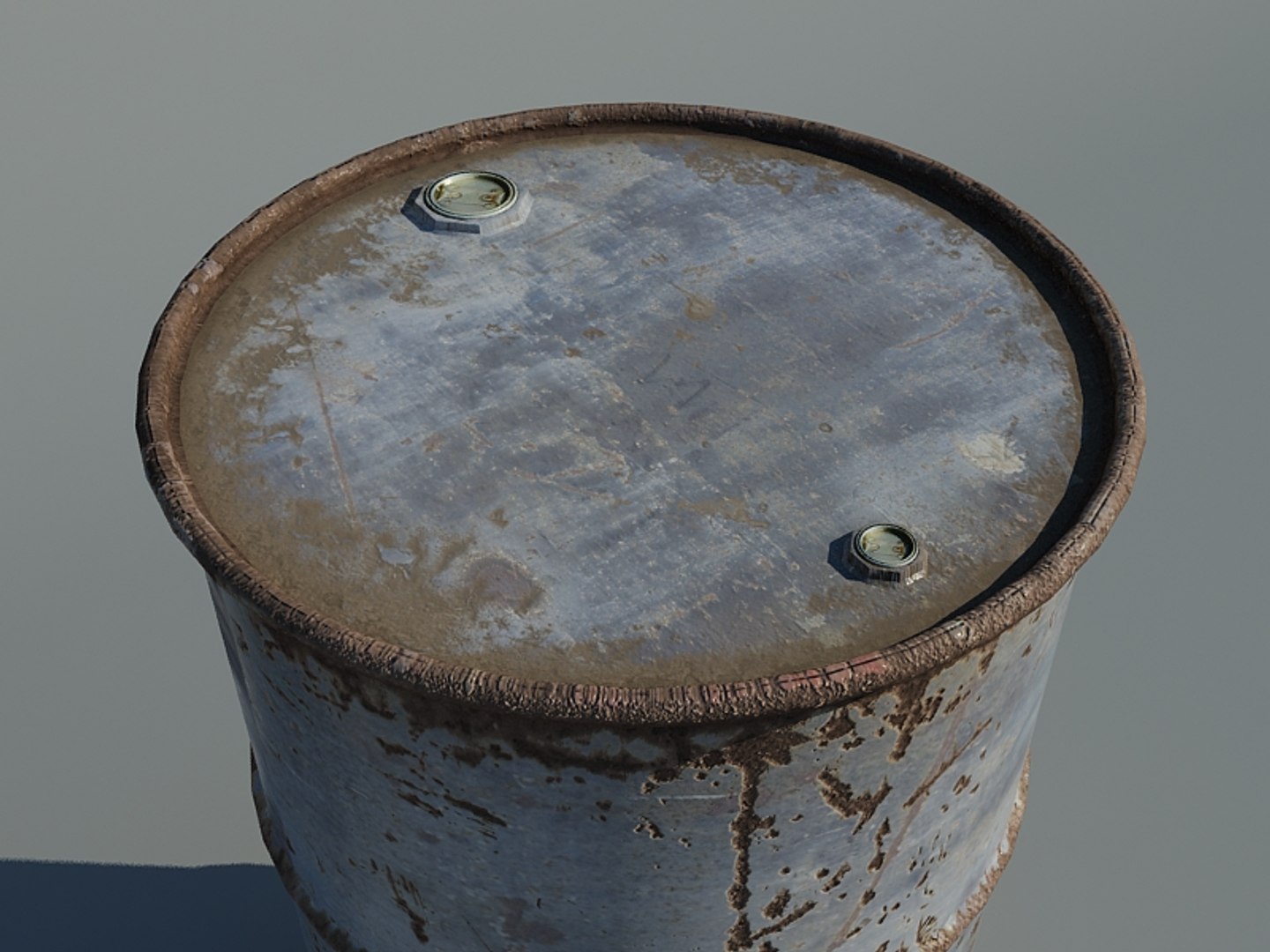 3d Model Barrel Rust