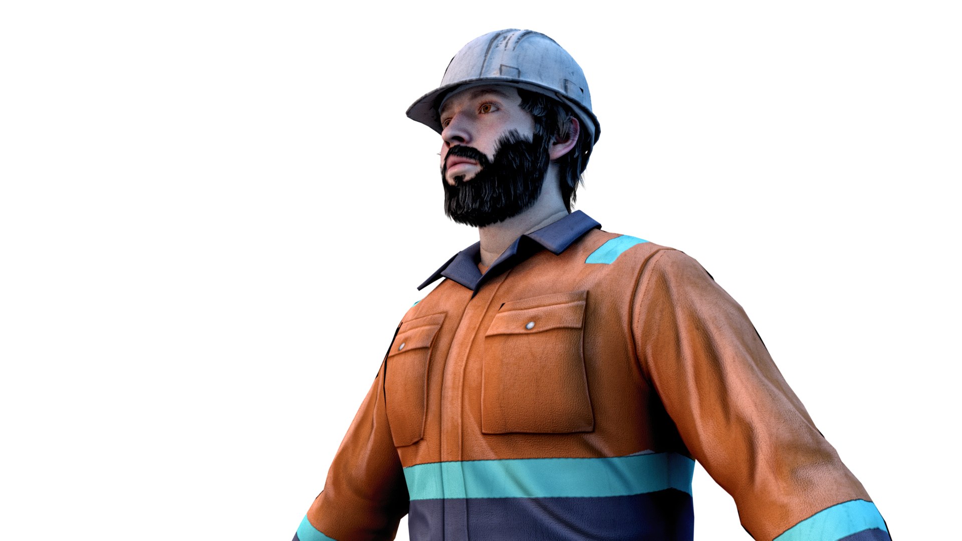 Worker Man Engineer 3D Model - TurboSquid 2219857