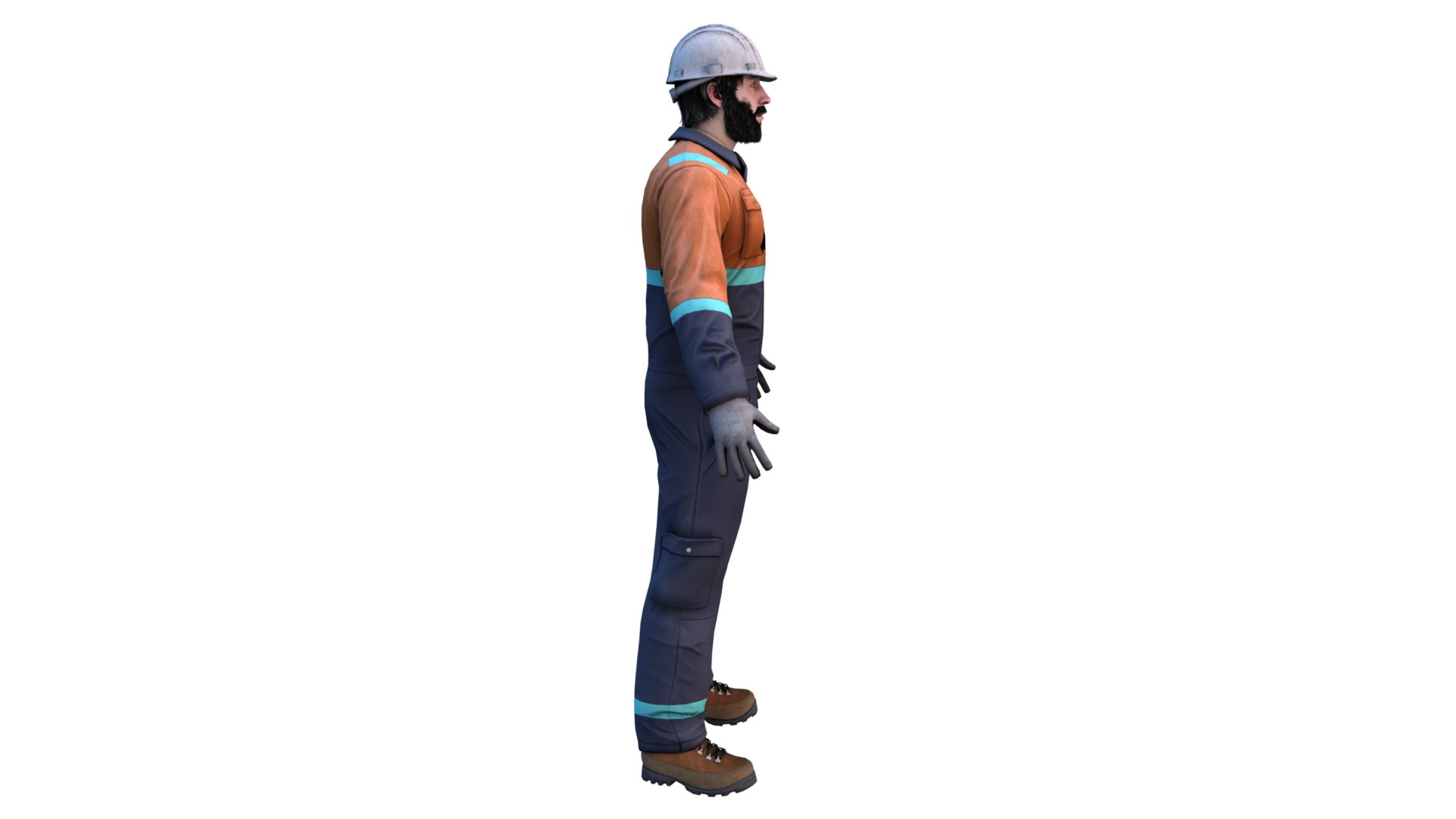 Worker Man Engineer 3D Model - TurboSquid 2219857