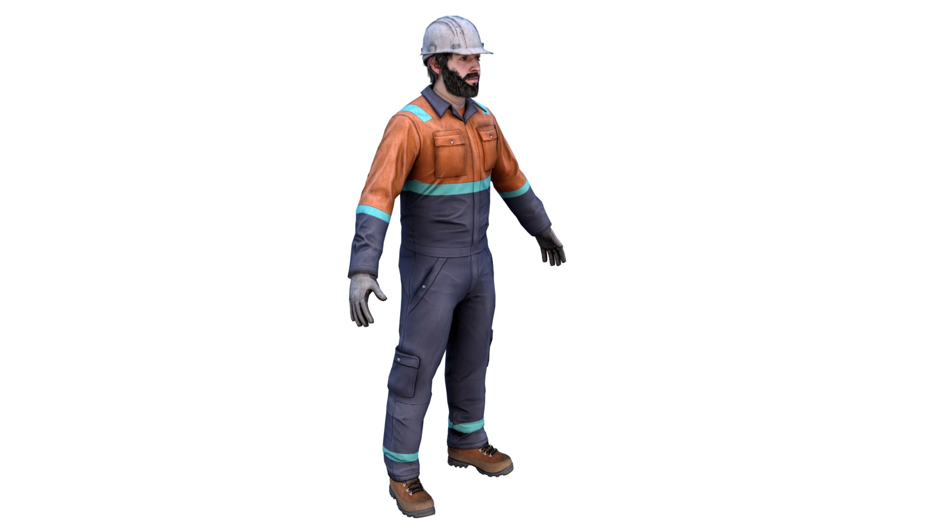 Worker Man Engineer 3D Model - TurboSquid 2219857