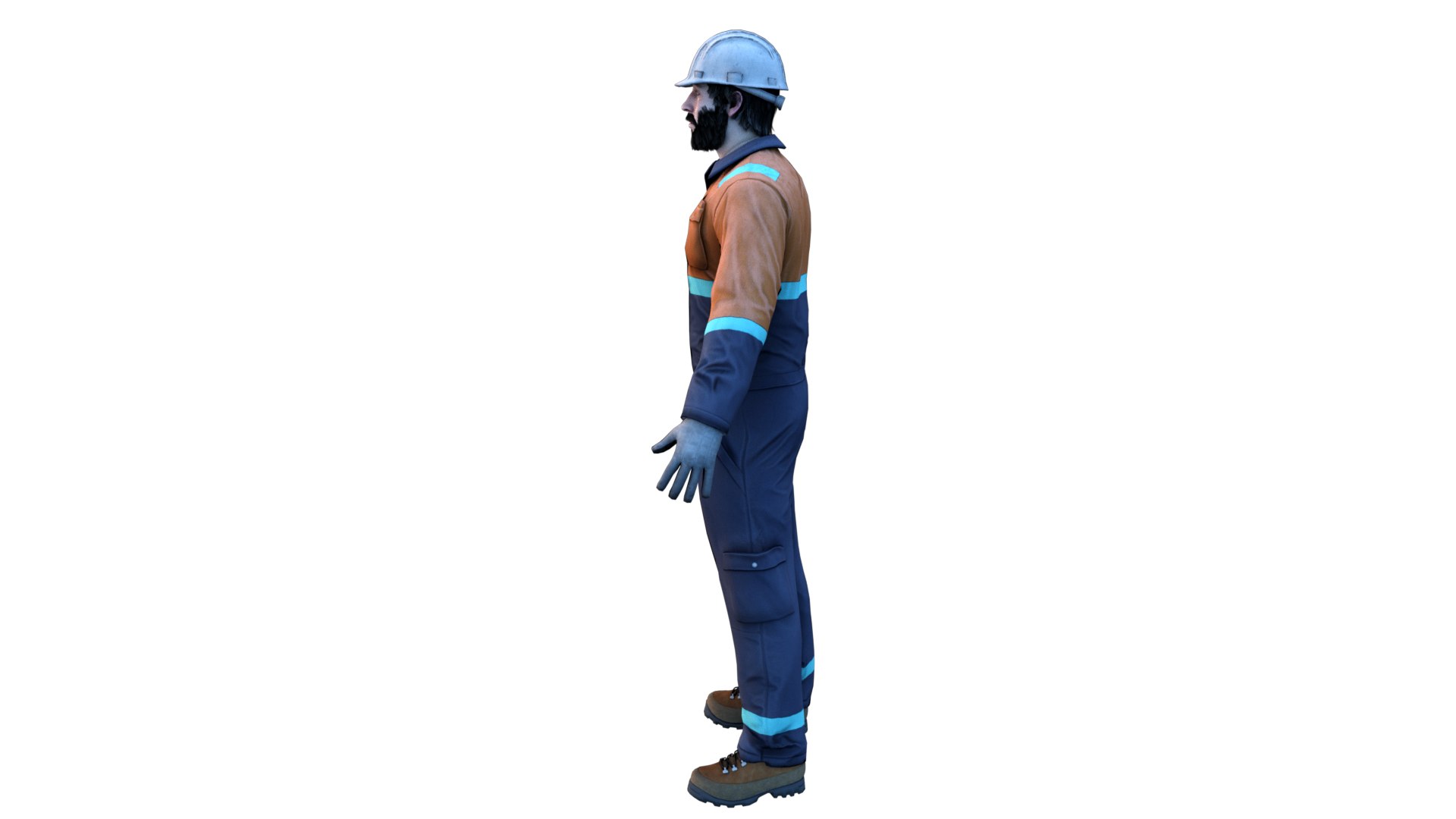 Worker Man Engineer 3D Model - TurboSquid 2219857
