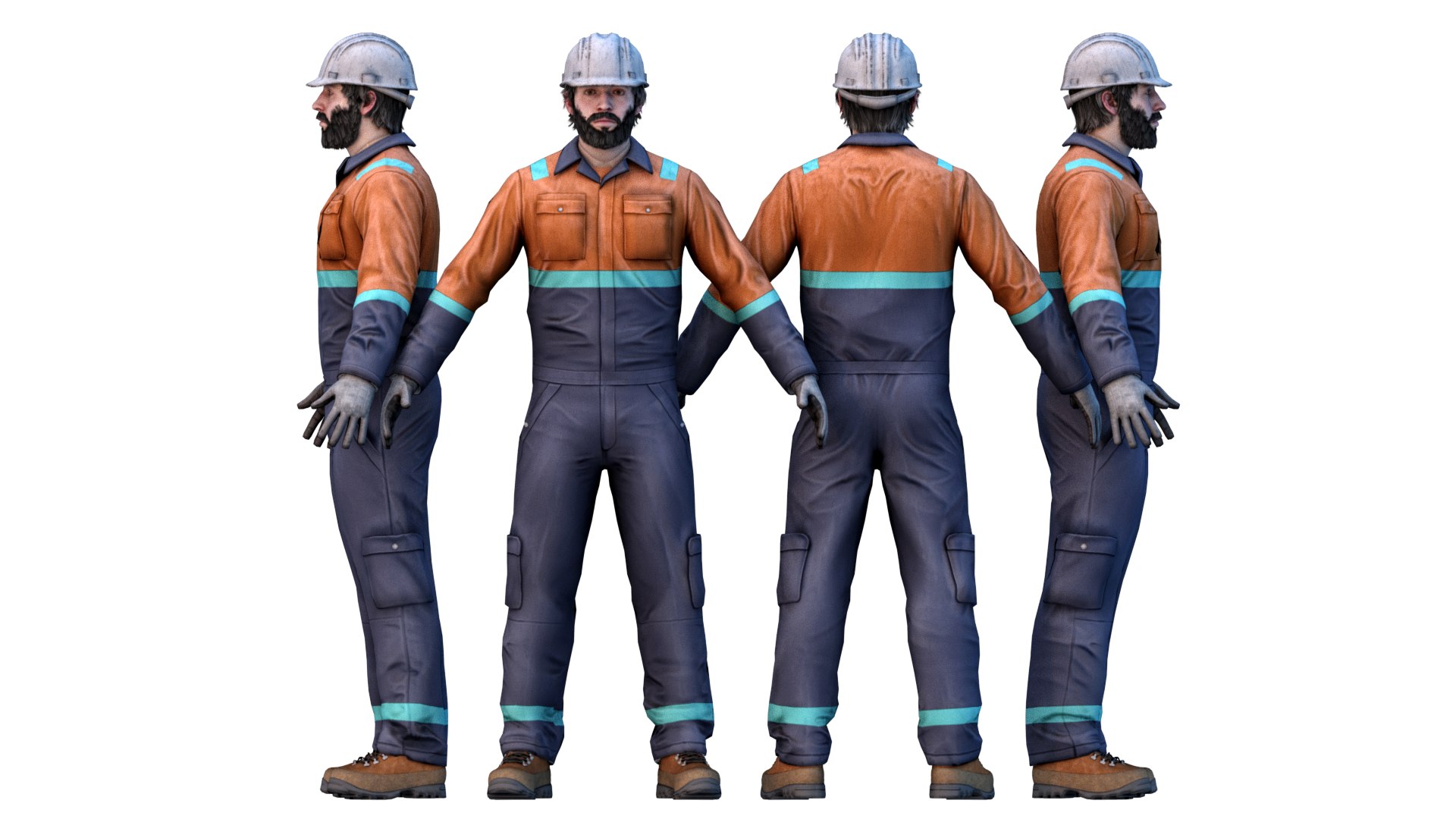 Worker Man Engineer 3D Model - TurboSquid 2219857