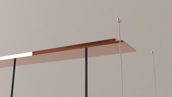 3D Long Pendant Copper Lamp model - TurboSquid 1834832