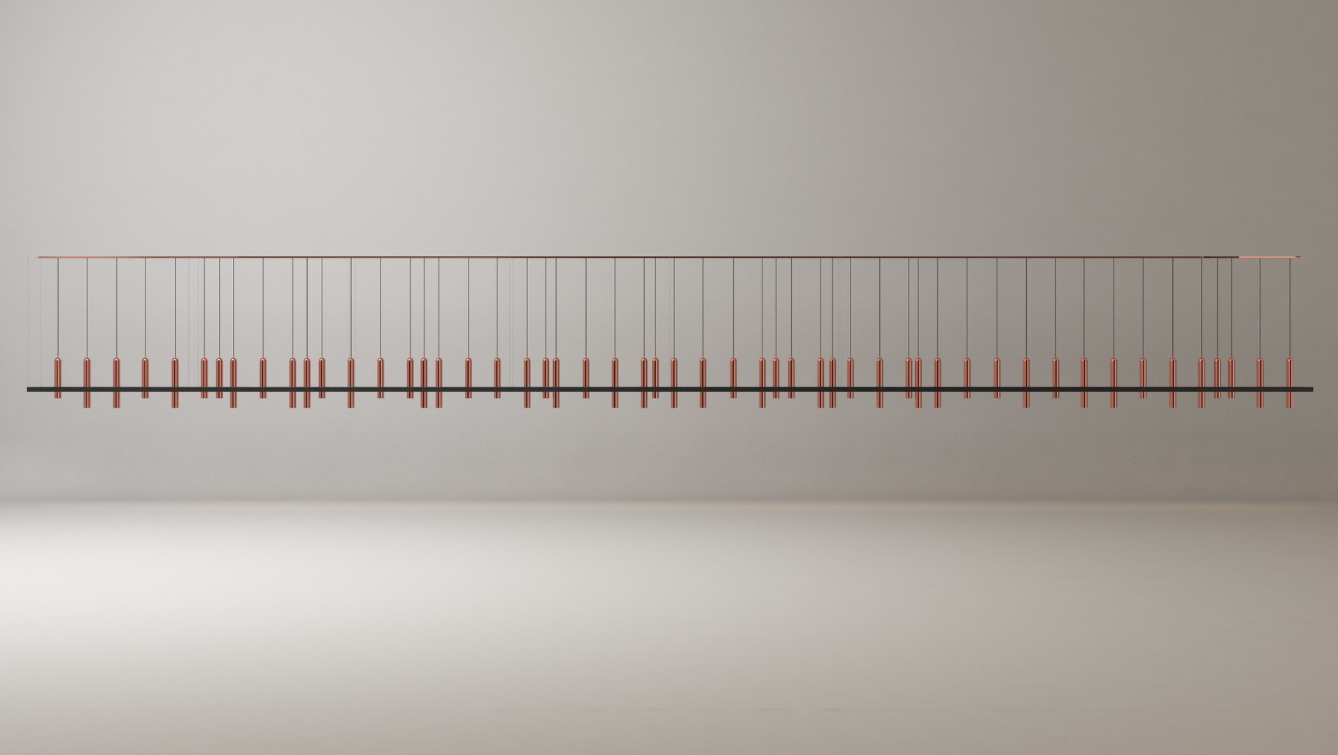 3D Long Pendant Copper Lamp Model - TurboSquid 1834832