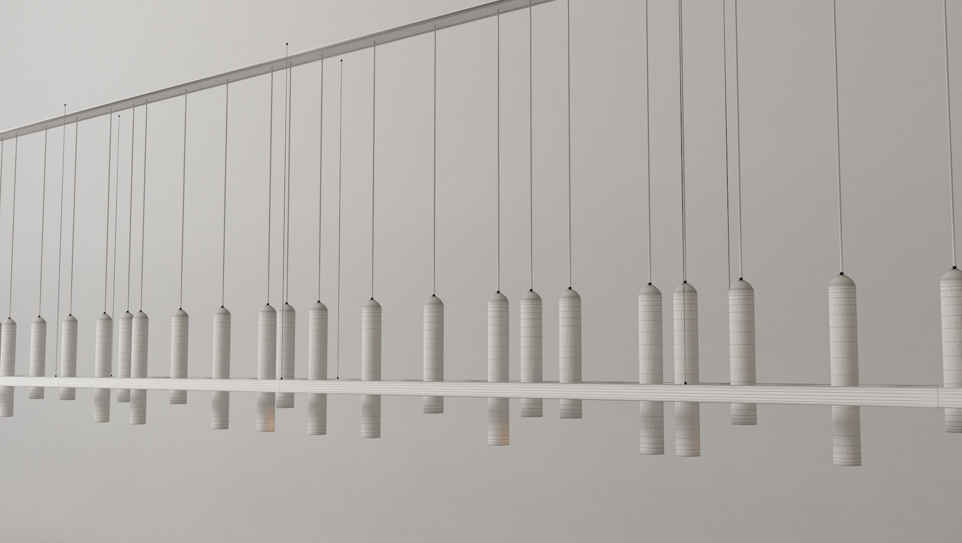 3D Long Pendant Copper Lamp Model - TurboSquid 1834832