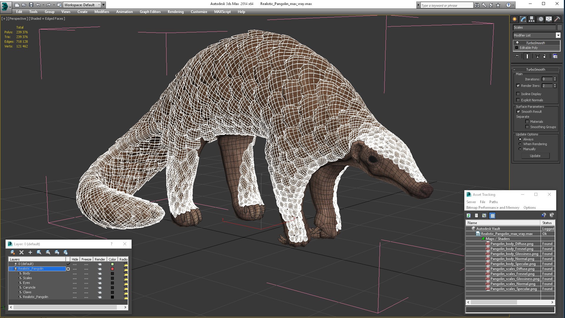 Realistic Pangolin 3D Model - TurboSquid 2215314