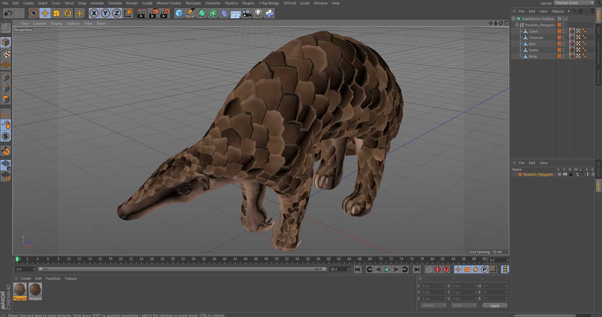 Realistic Pangolin 3D Model - TurboSquid 2215314