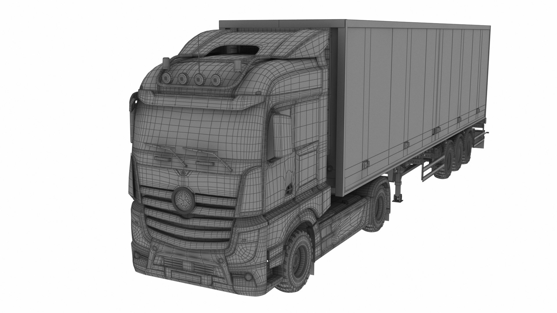 3D Box Trailer Truck - TurboSquid 1532473