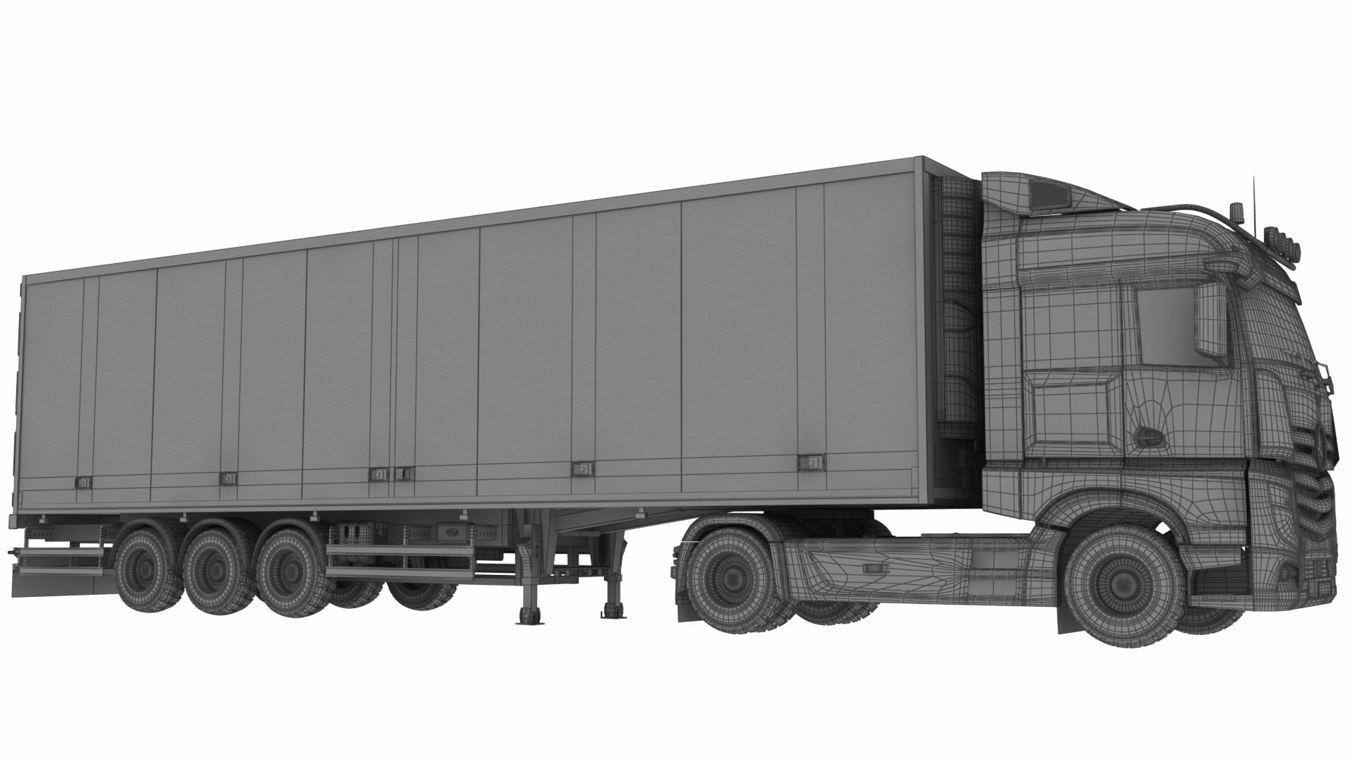 3D Box Trailer Truck - TurboSquid 1532473