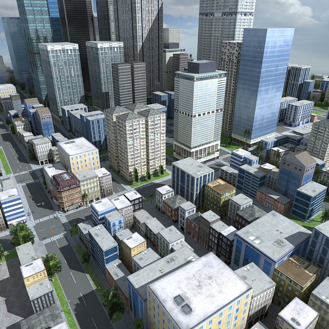 3d Model City Street Los Angeles