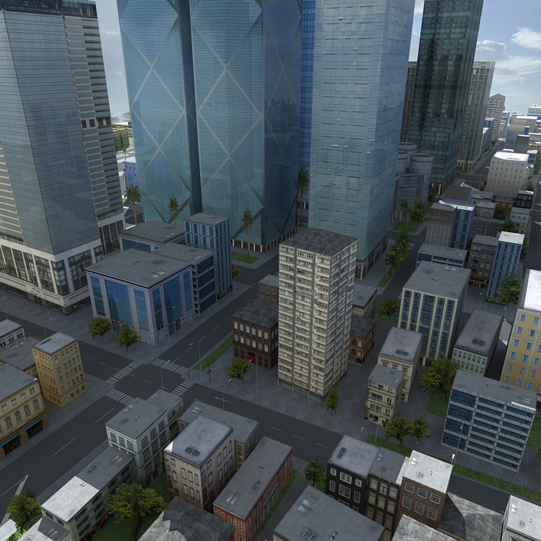 3d Model City Street Los Angeles