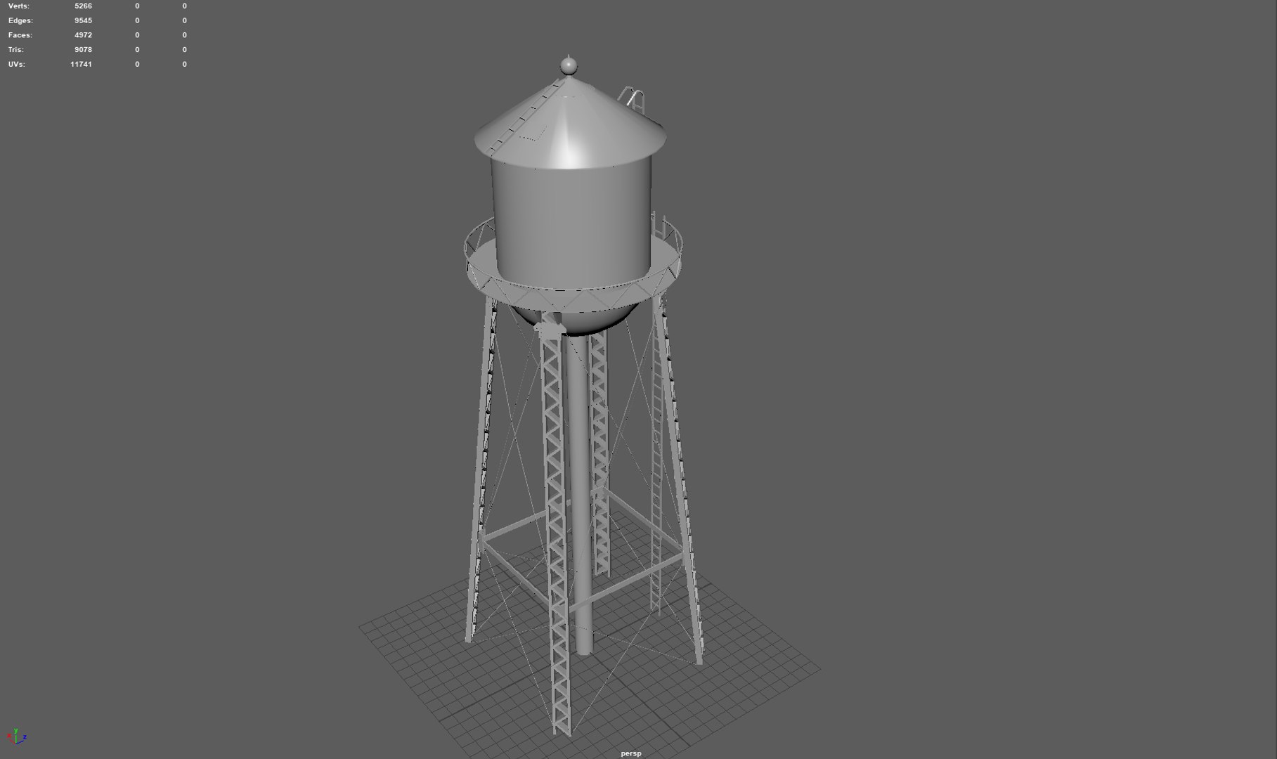 Water Tower 3D Model - TurboSquid 1613668