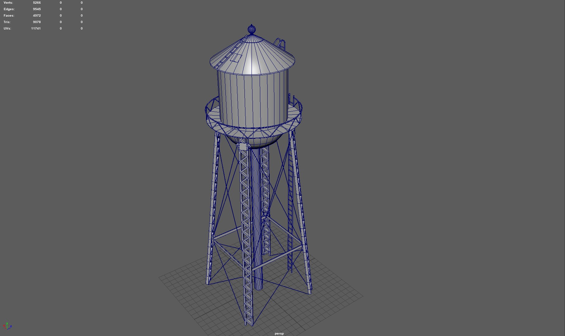 Water Tower 3D Model - TurboSquid 1613668