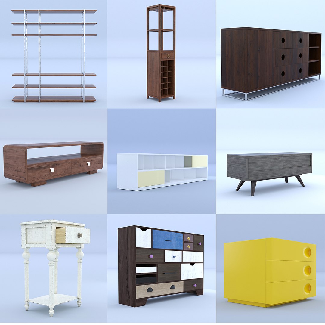 3D Drawer Set Model - TurboSquid 1477181