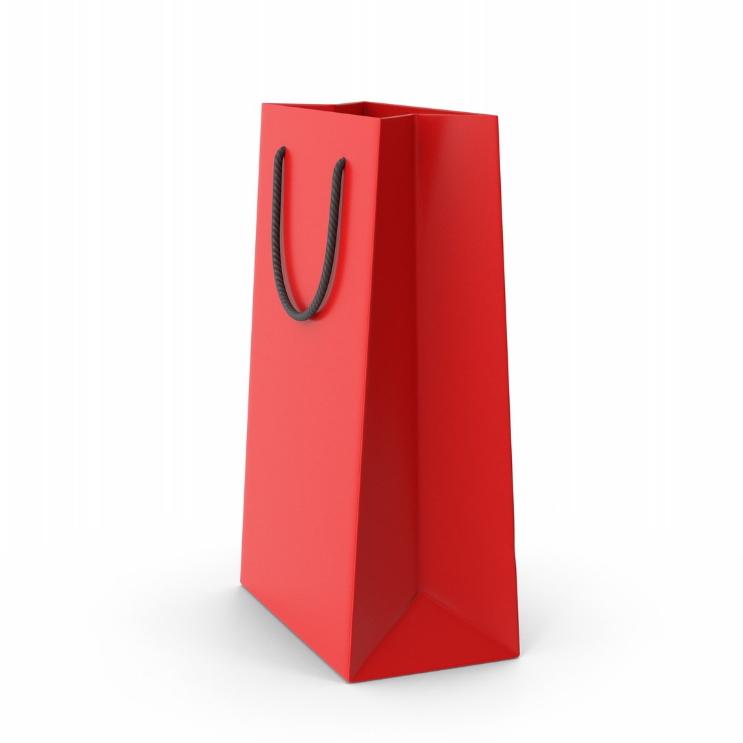 Red Paper Bag Model - TurboSquid 1890806