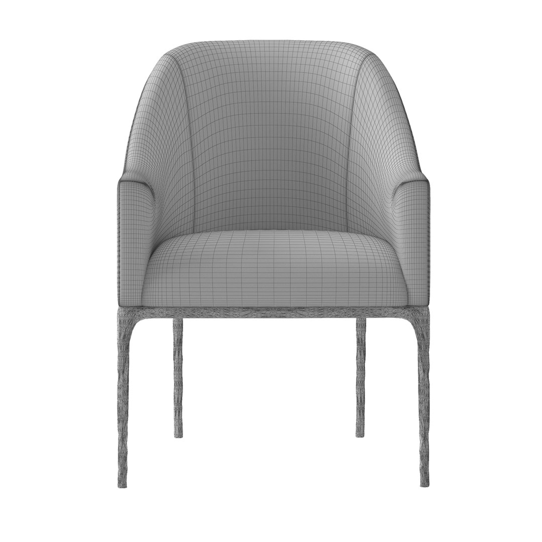 3D Model RH THADDEUS BARRELBACK SLOPE DINING ARMCHAIR - TurboSquid 2084990