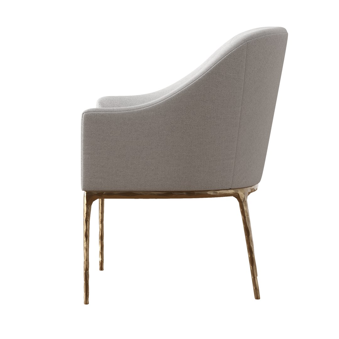 3D Model RH THADDEUS BARRELBACK SLOPE DINING ARMCHAIR - TurboSquid 2084990