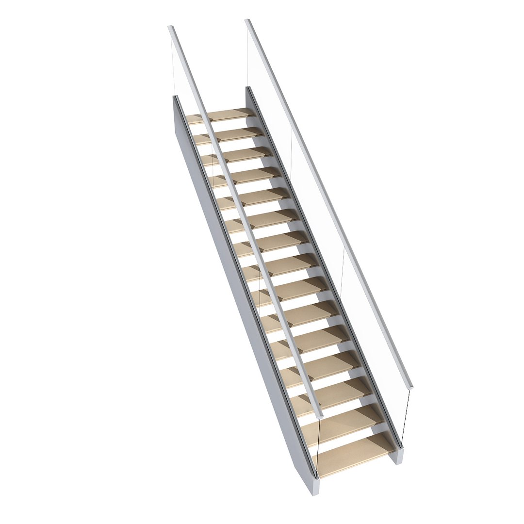 3d Model Steel Modern Stair