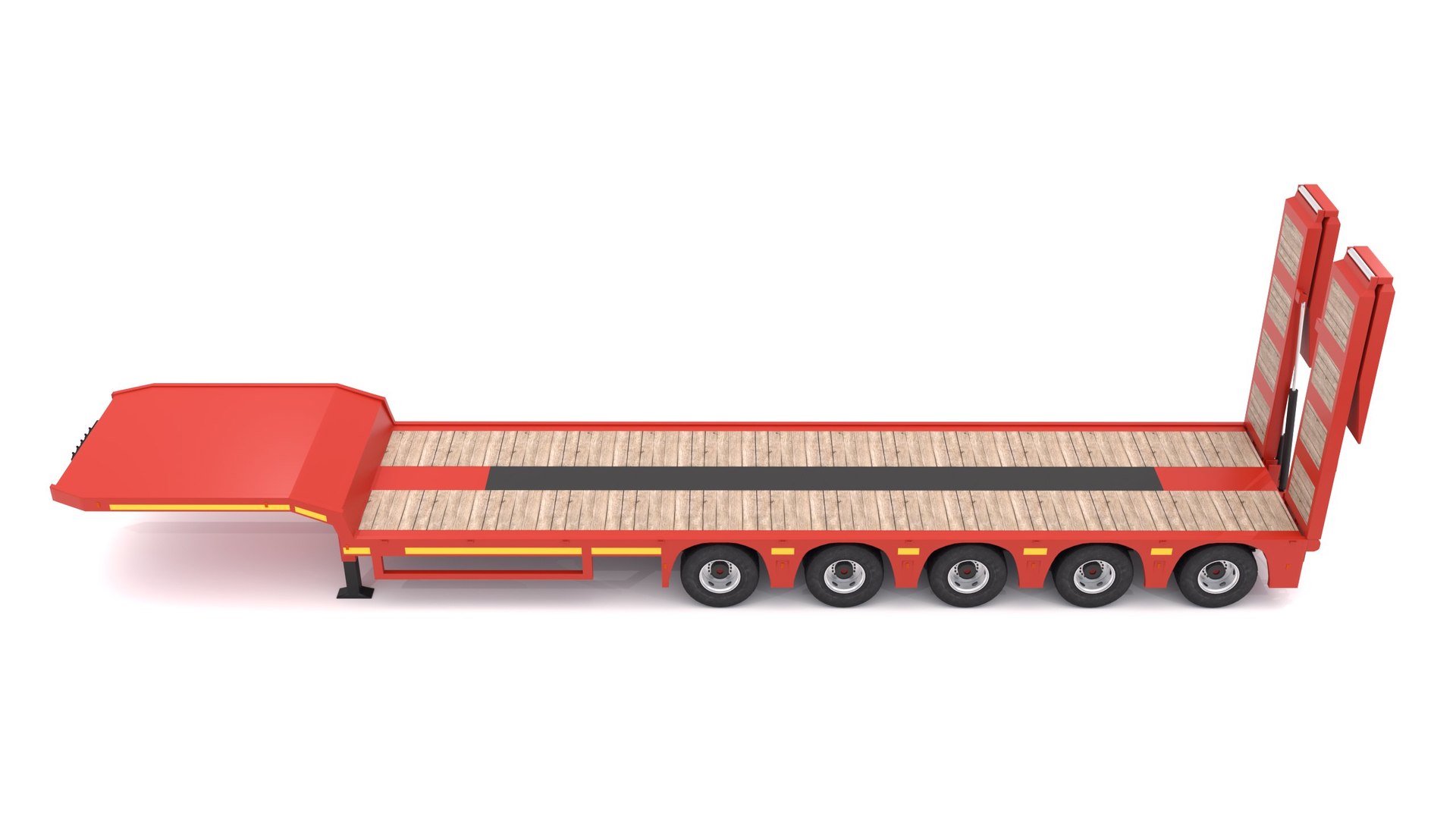 Lowboy Trailer 3D Model - TurboSquid 2152881