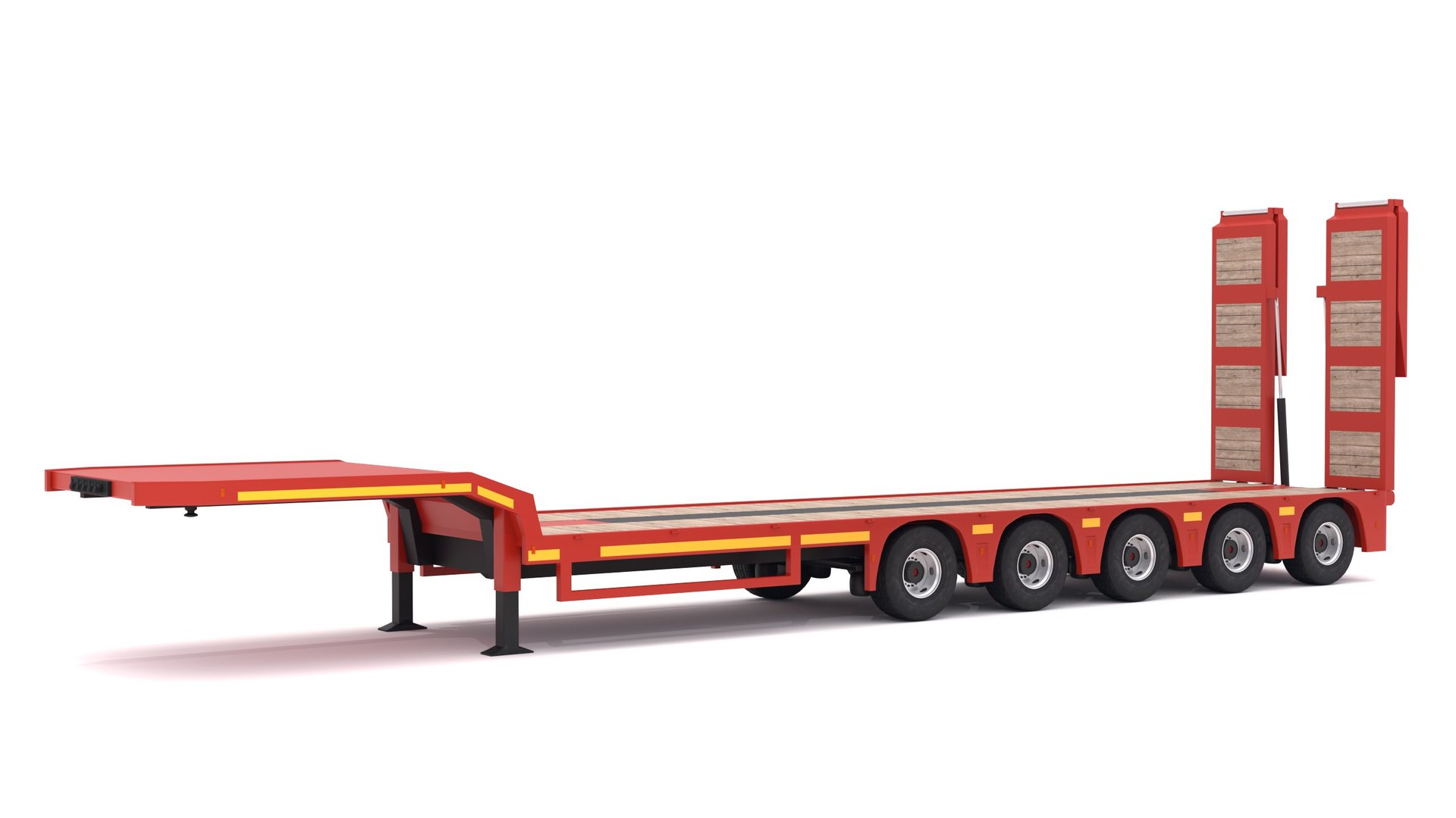 Lowboy Trailer 3D Model - TurboSquid 2152881