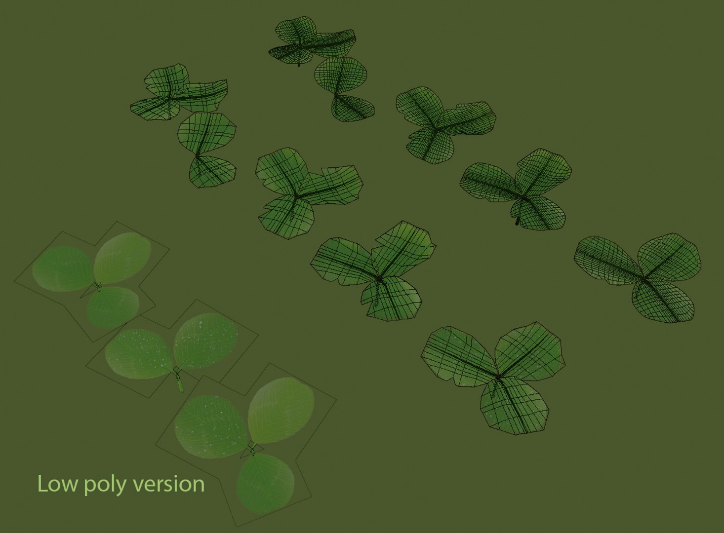 3D Model White Clover - TurboSquid 1409595