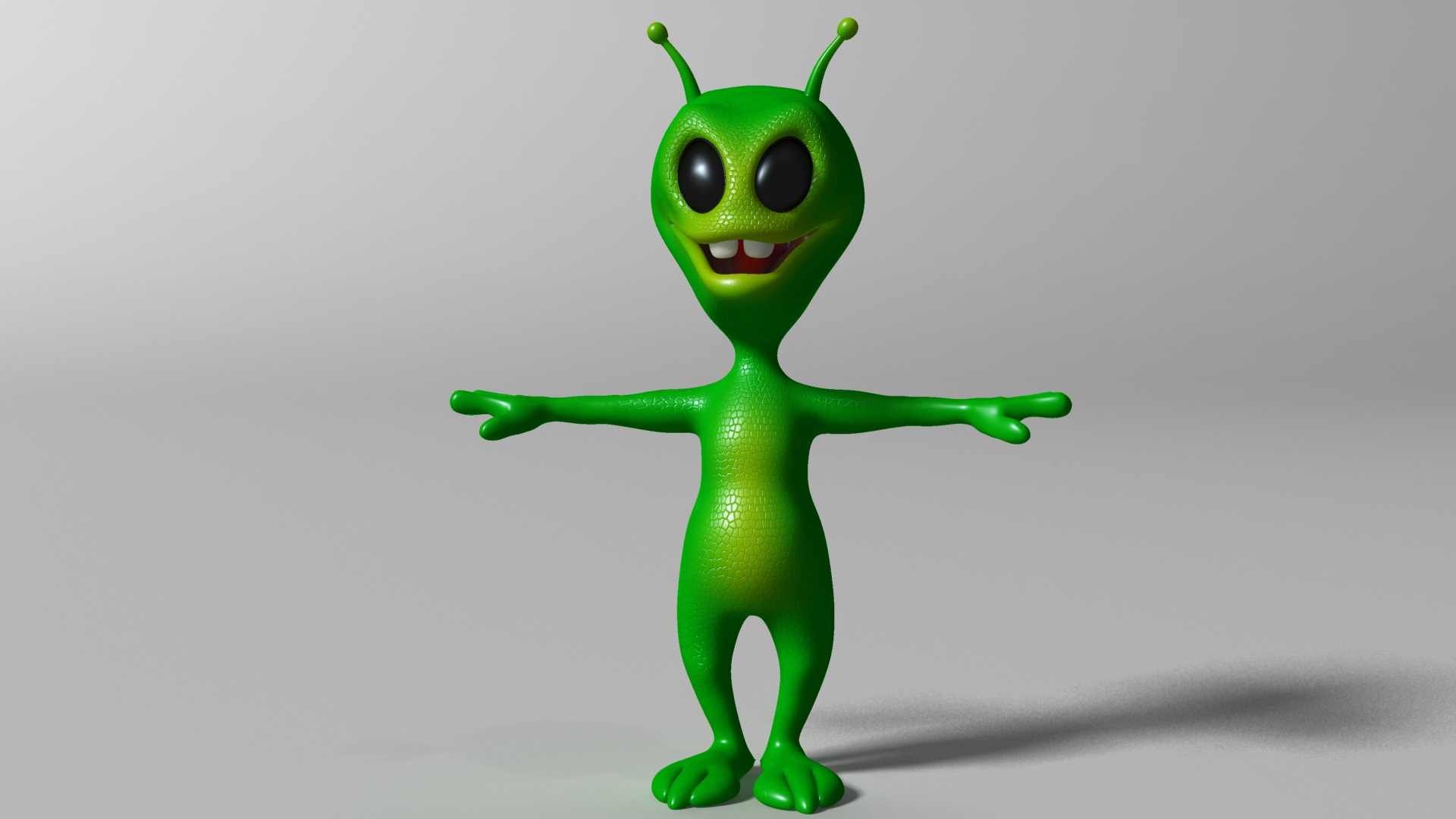 3D Cartoon Alien Rigged - TurboSquid 1795064