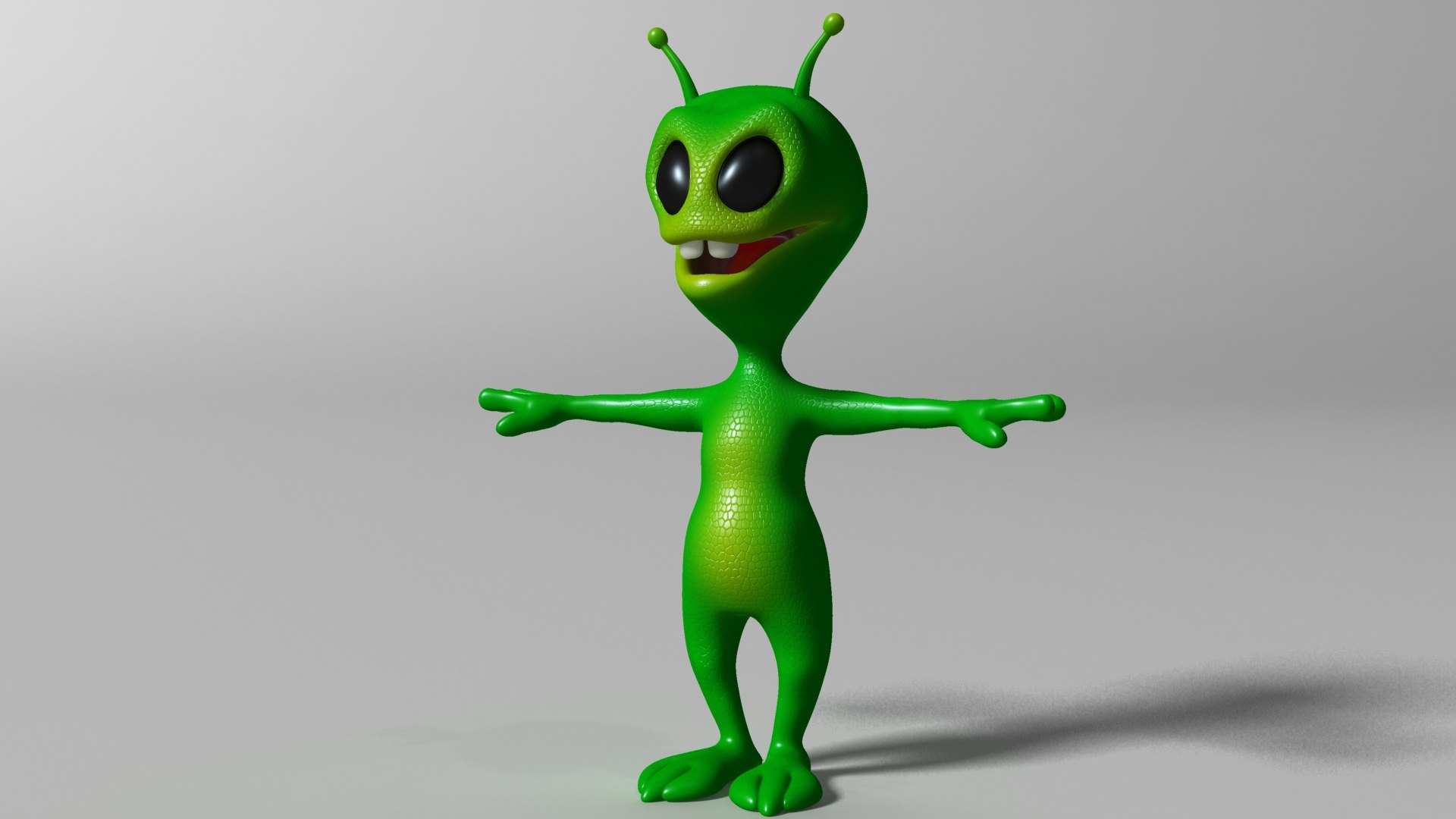 3D Cartoon Alien Rigged - TurboSquid 1795064
