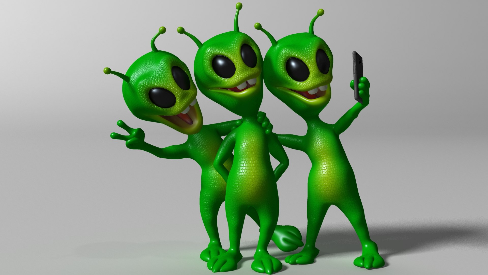 3D Cartoon Alien Rigged - TurboSquid 1795064