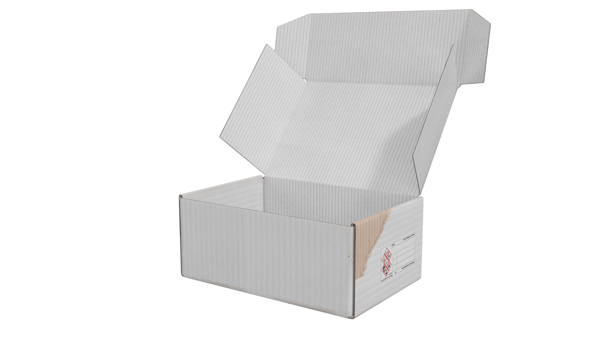 Box White 3D model - TurboSquid 1765818