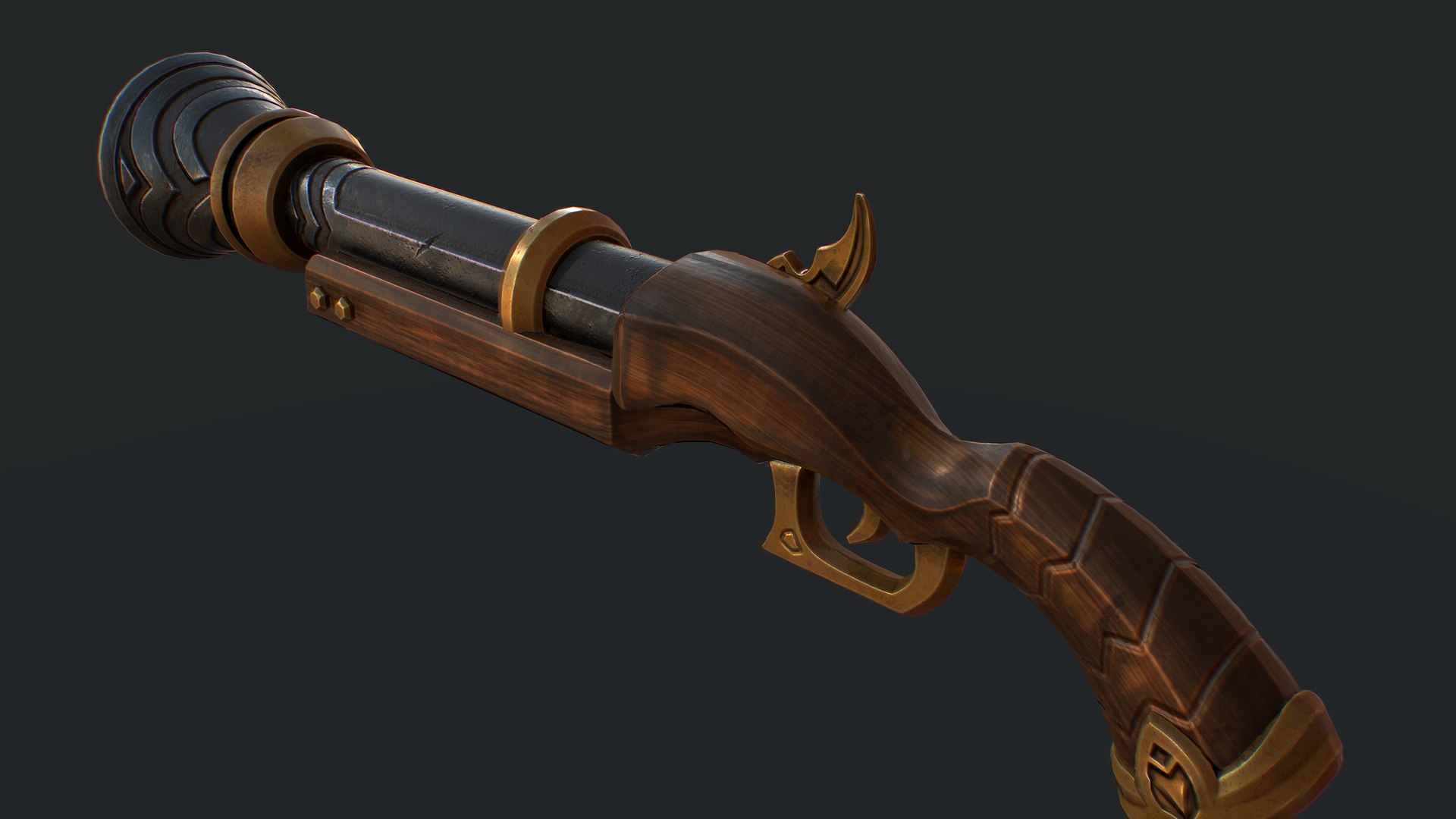 Gun Stylized 3D Model - TurboSquid 1395040