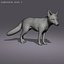 3d red fox rigged model