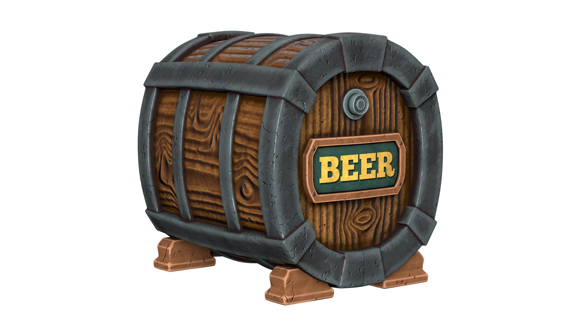 Cartoon Barrel Model - TurboSquid 2116847