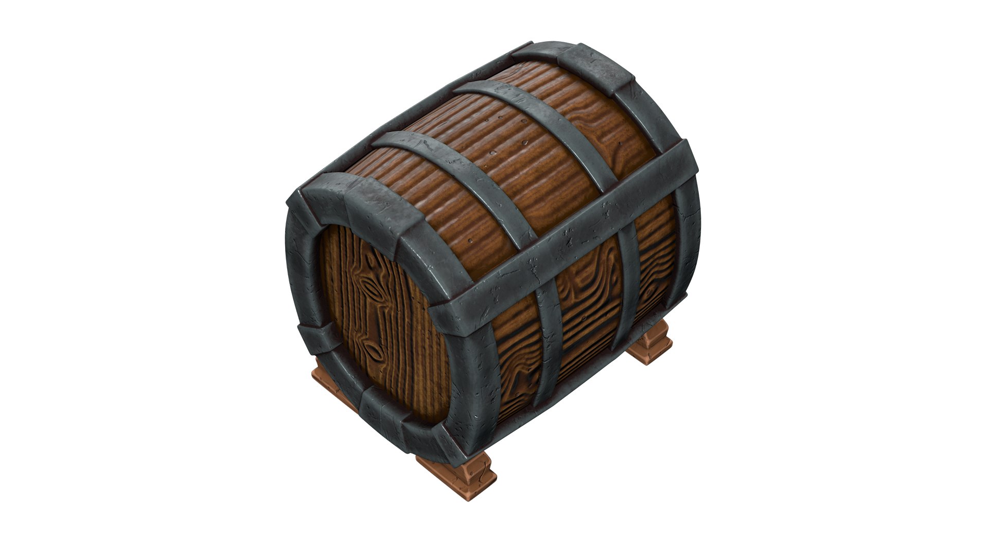Cartoon Barrel Model - TurboSquid 2116847