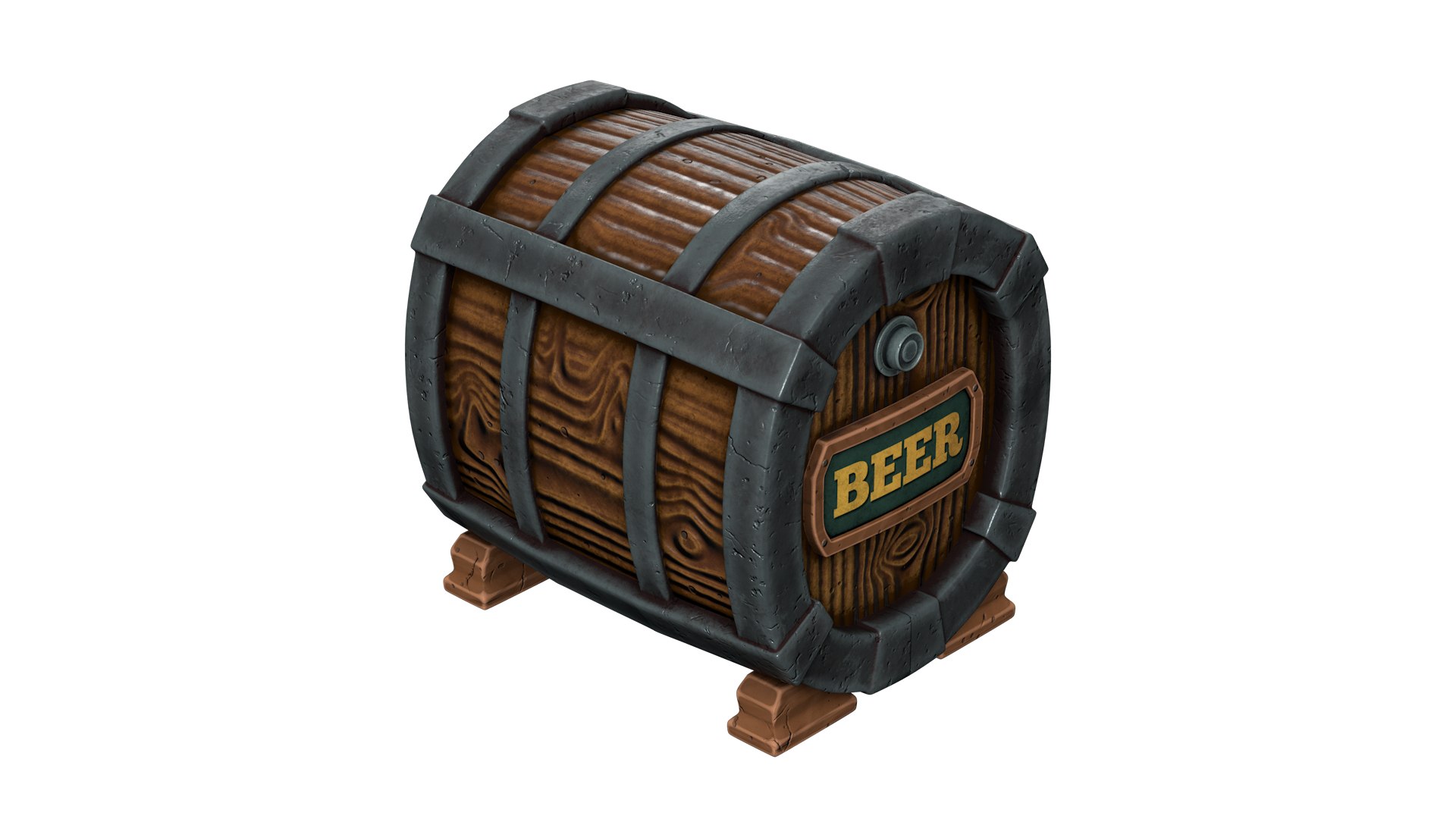 Cartoon Barrel Model - TurboSquid 2116847