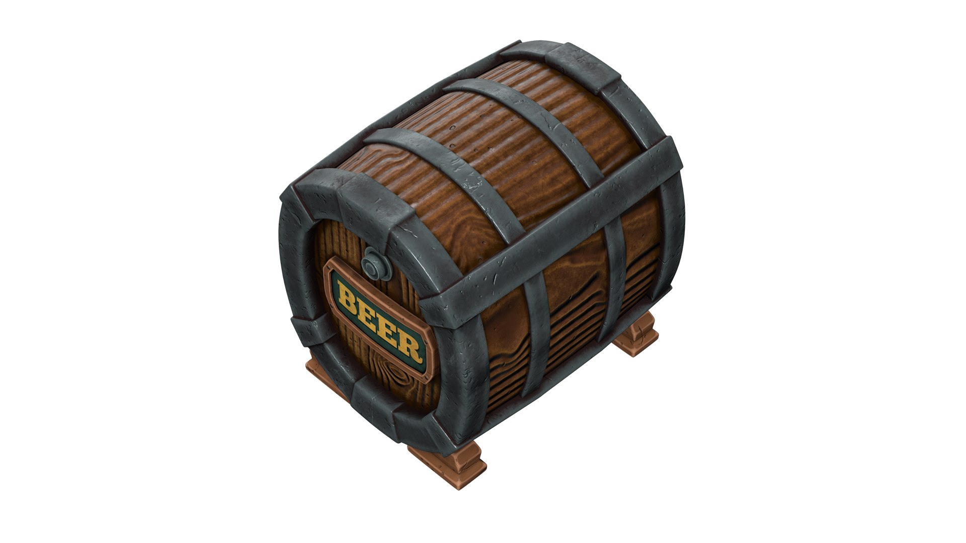 Cartoon Barrel Model - TurboSquid 2116847