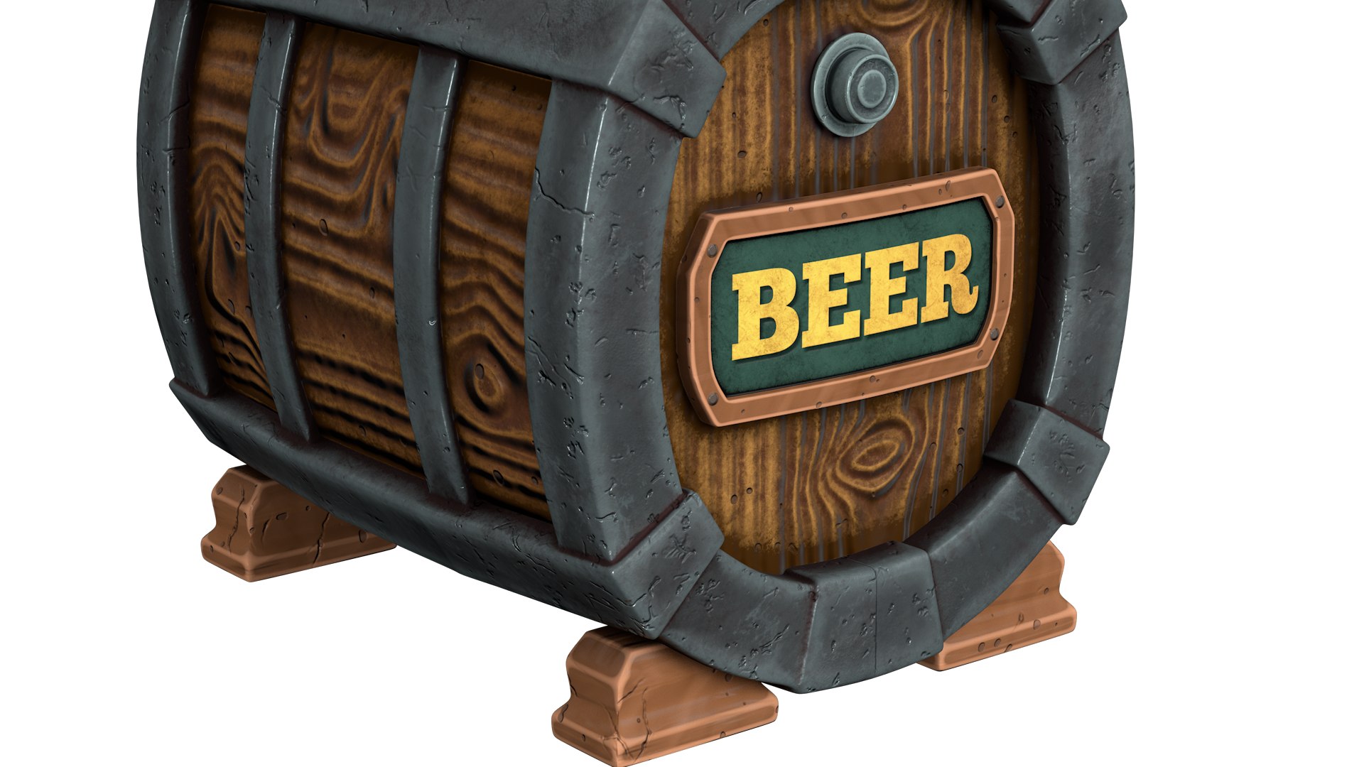Cartoon Barrel Model - TurboSquid 2116847