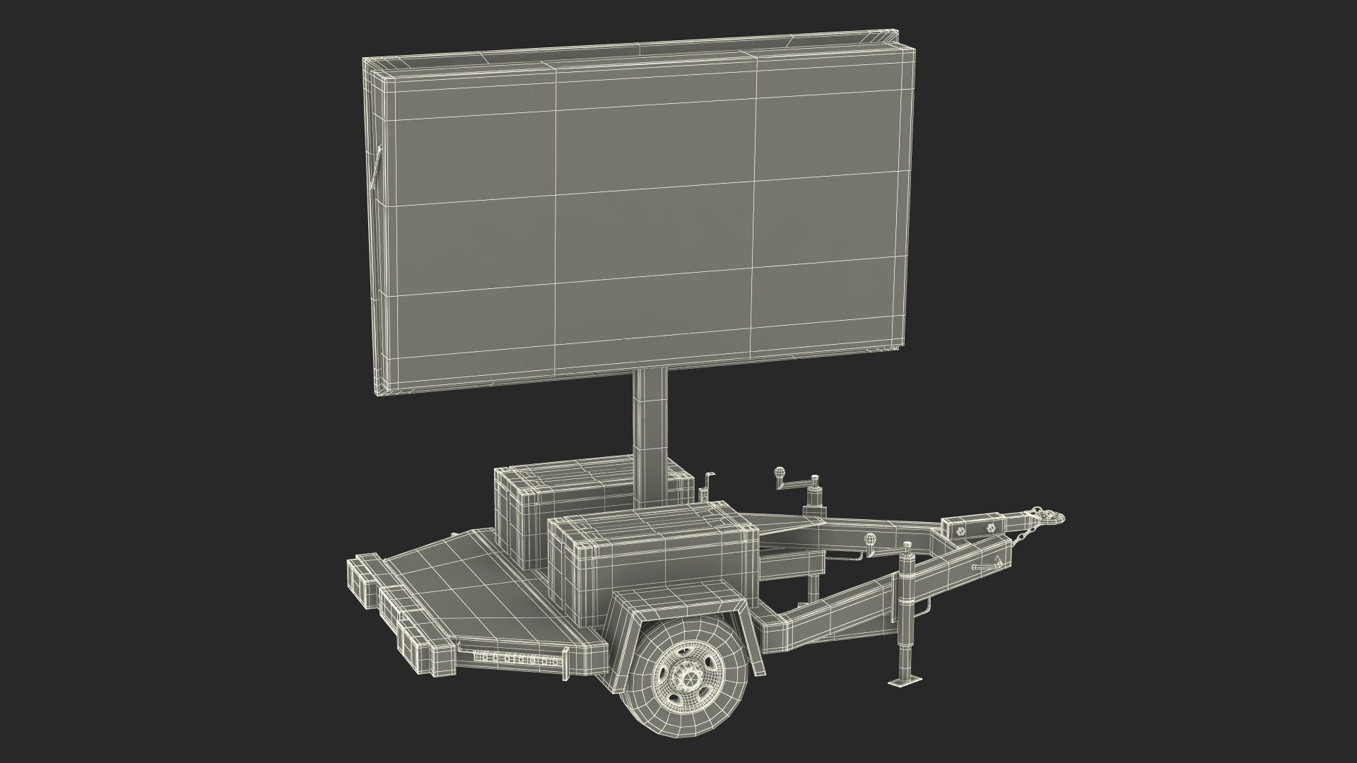 Portable Electronic Traffic Sign model - TurboSquid 2097543
