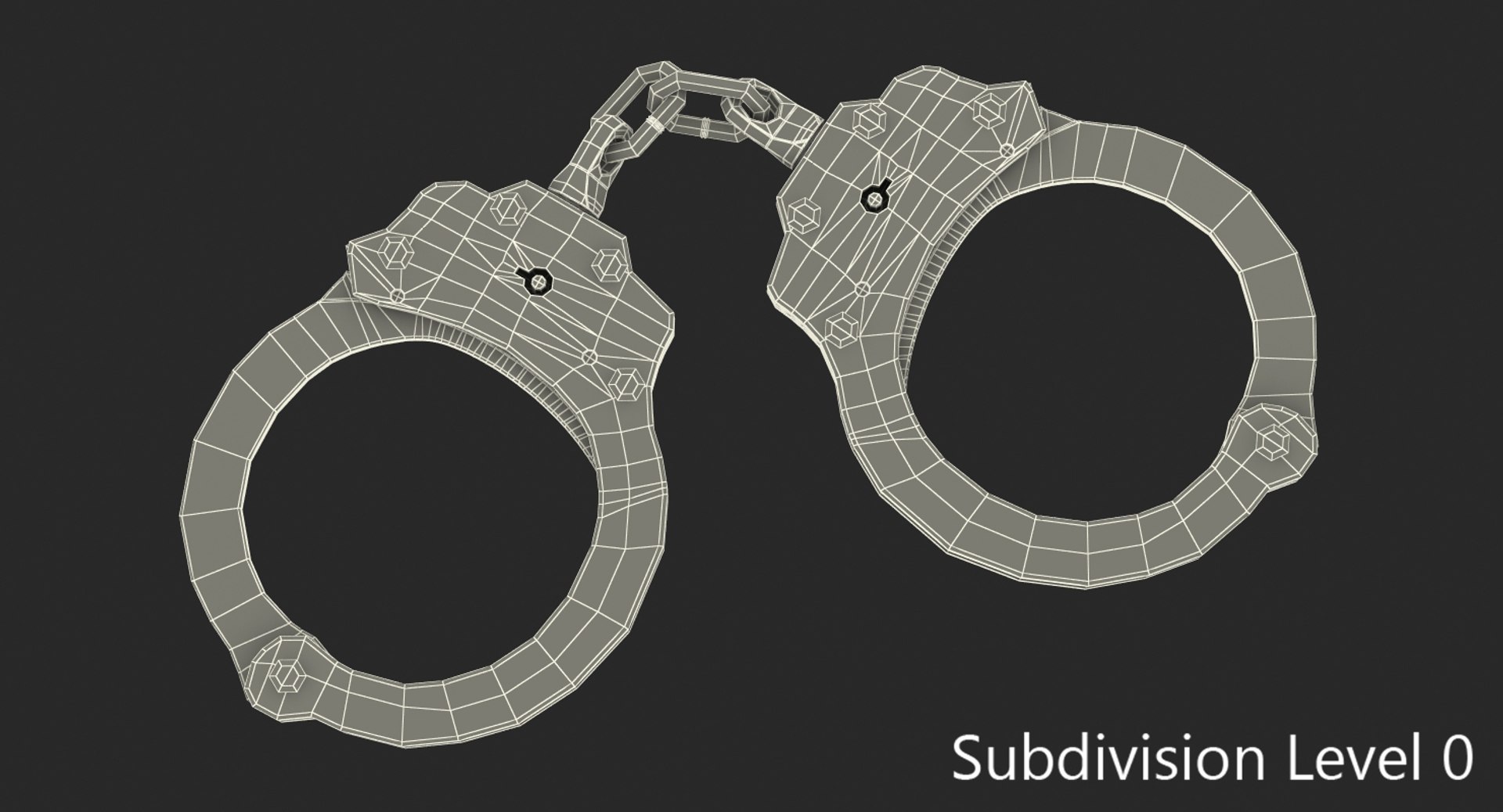 Handcuffs Chain Hinged 3D Model - TurboSquid 1165171