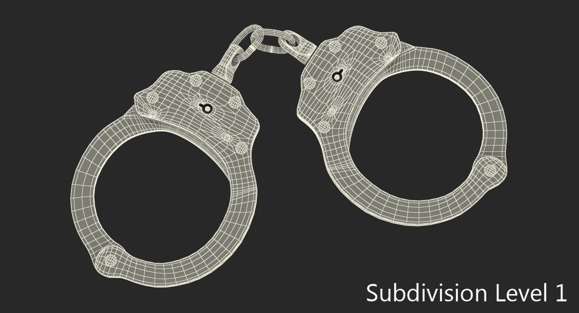 Handcuffs Chain Hinged 3D Model - TurboSquid 1165171