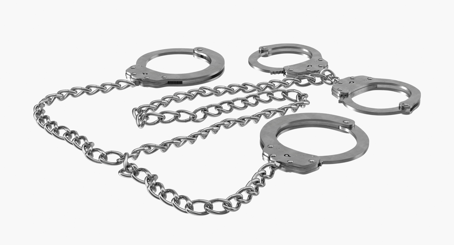 Handcuffs chain hinged 3D model - TurboSquid 1165171
